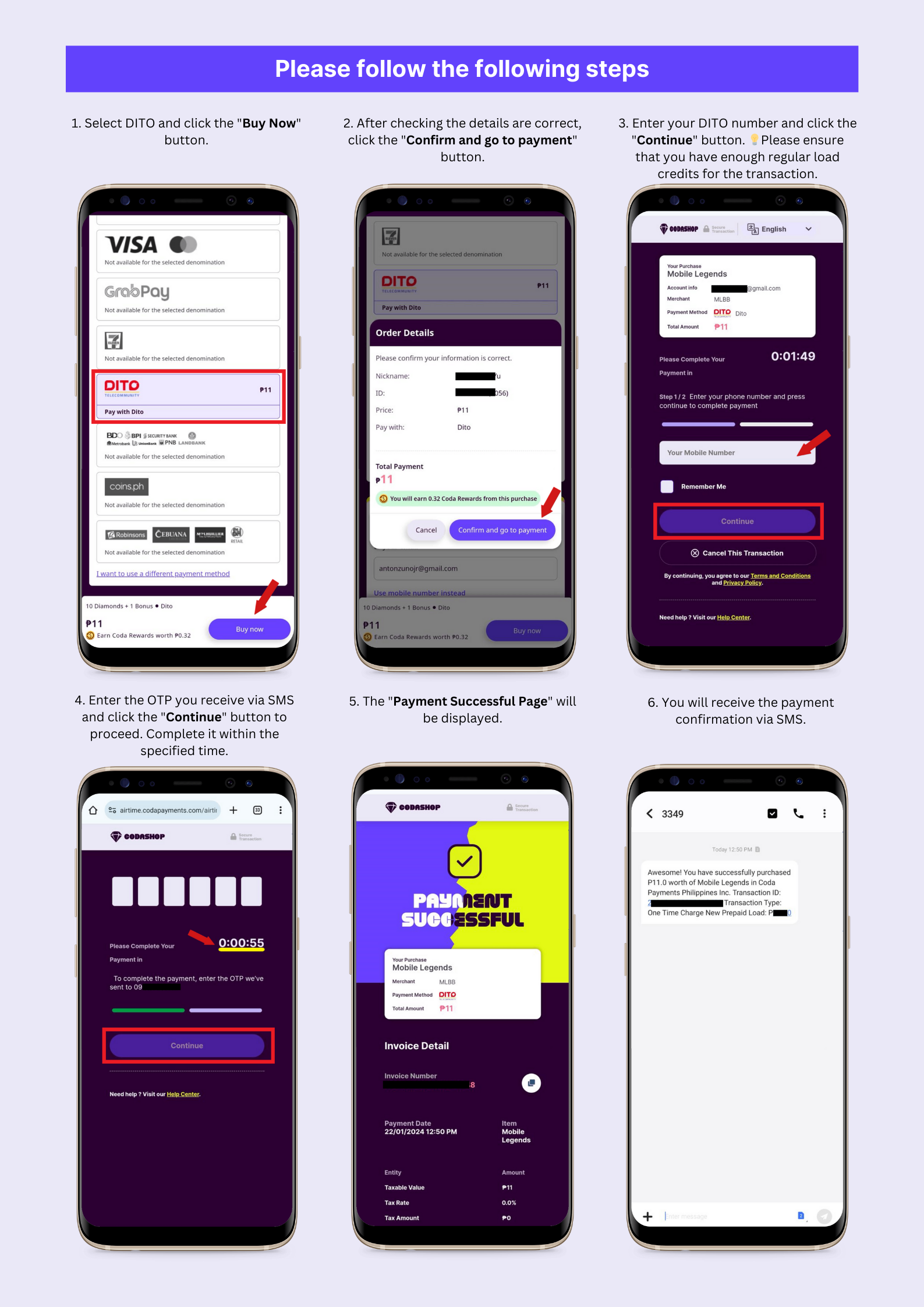 How To Make A Payment Using Dito – Codashop Philippines