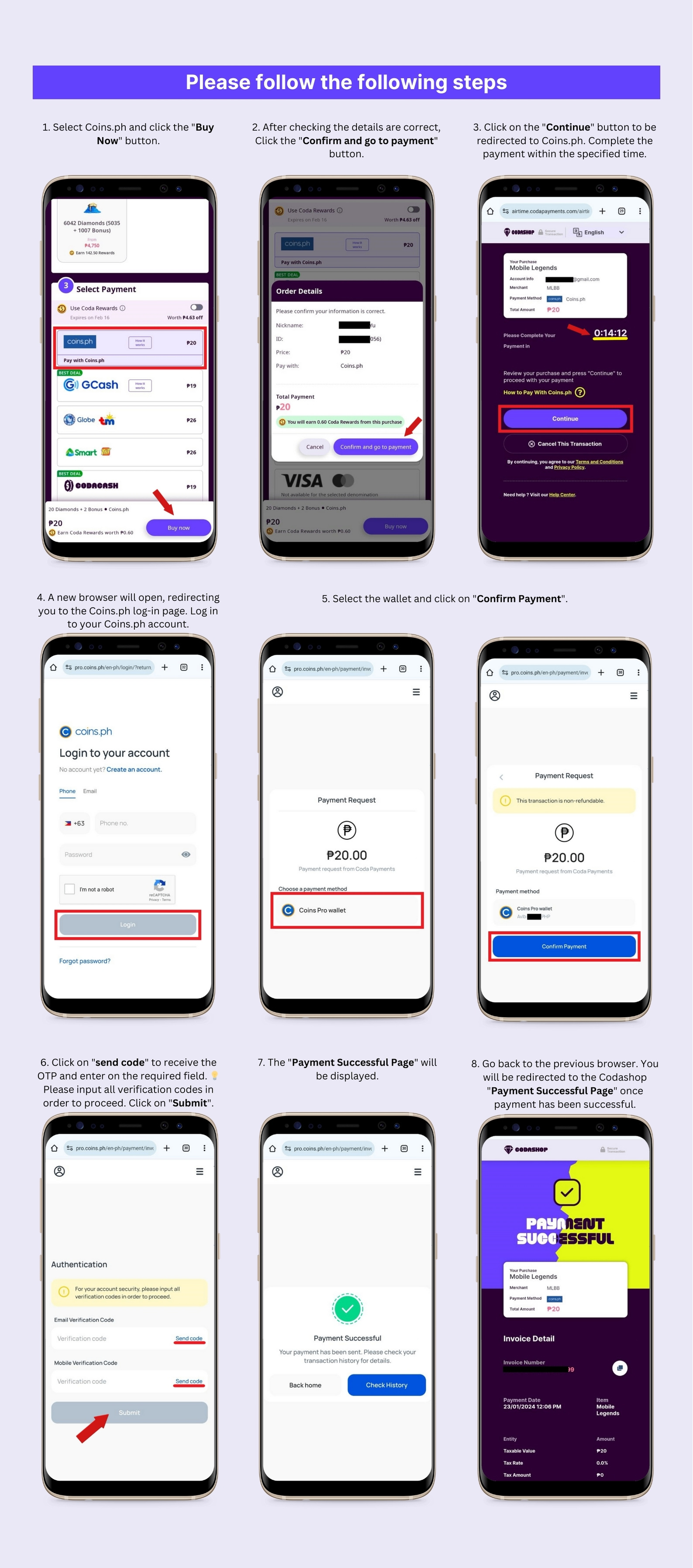 How To Make A Payment Using Coins.ph – Codashop Philippines