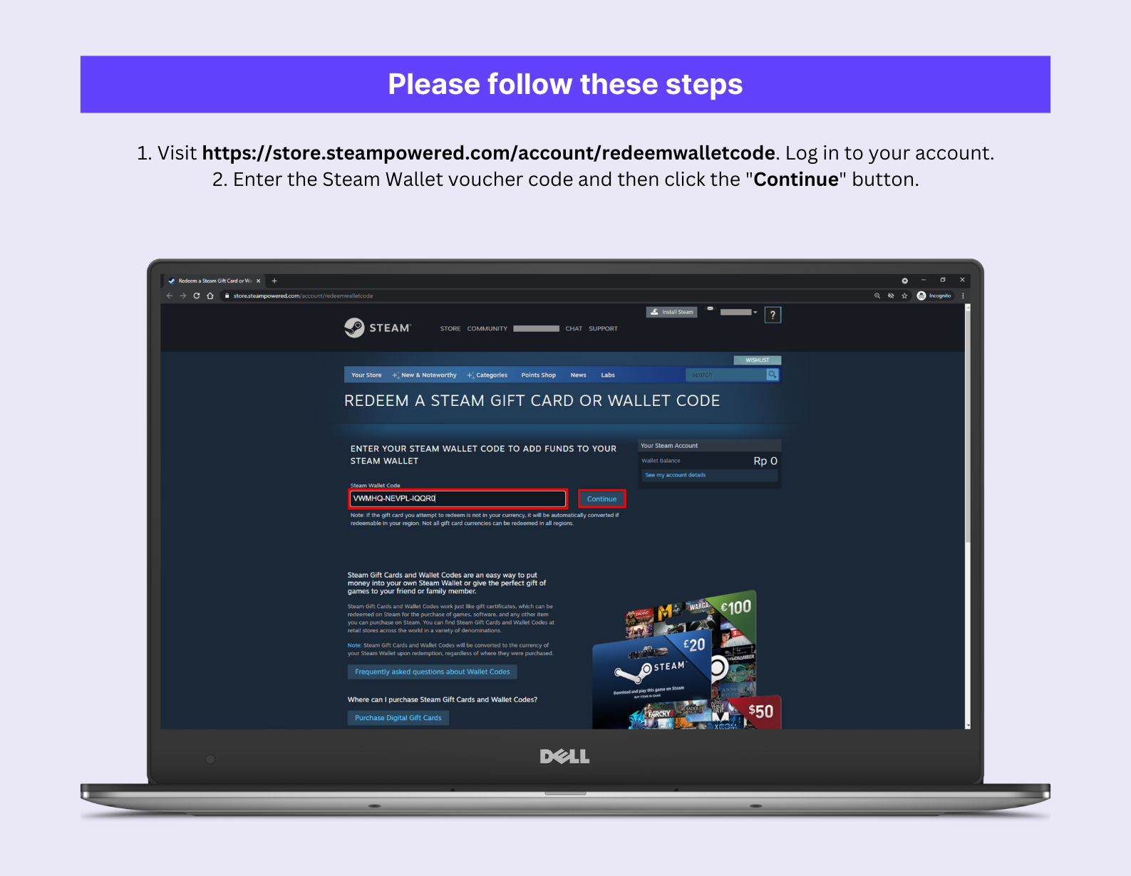 How to Redeem Steam Wallet Voucher Code – Codashop Philippines
