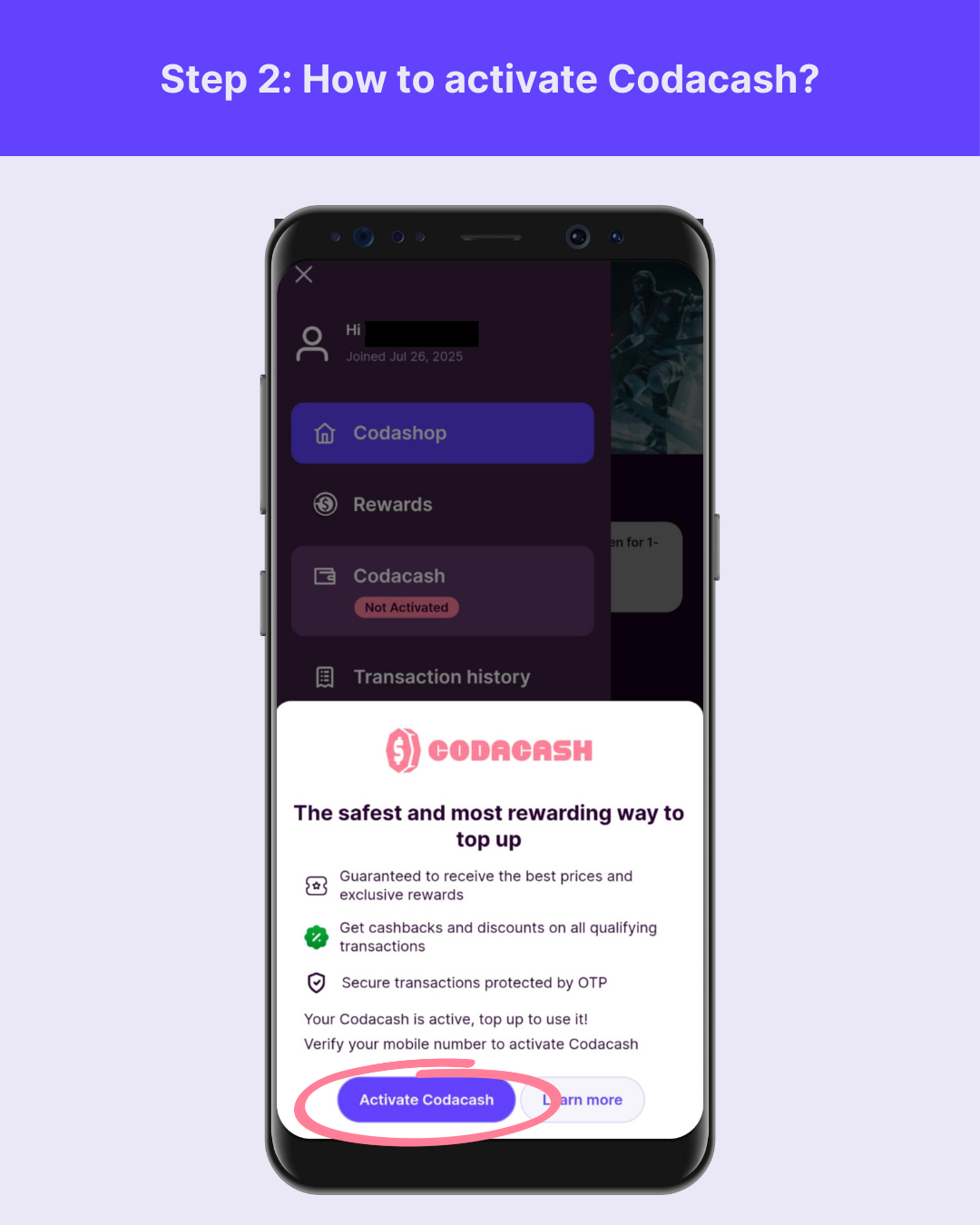 How to activate Codacash? – Codashop Philippines