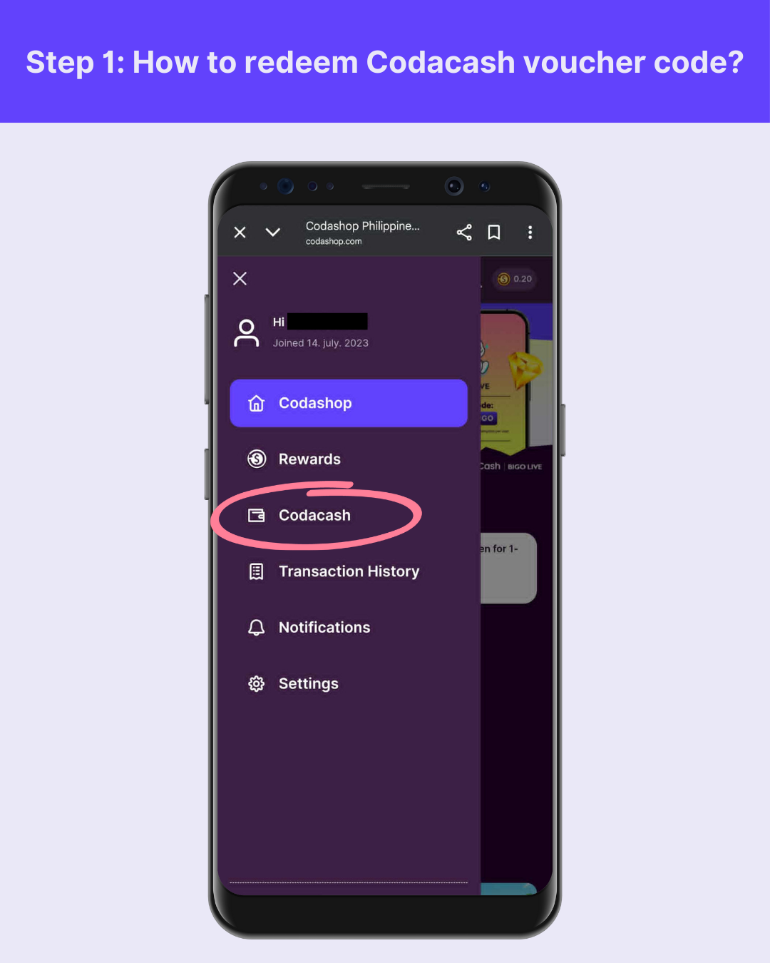 How to redeem Codacash voucher code? – Codashop Philippines