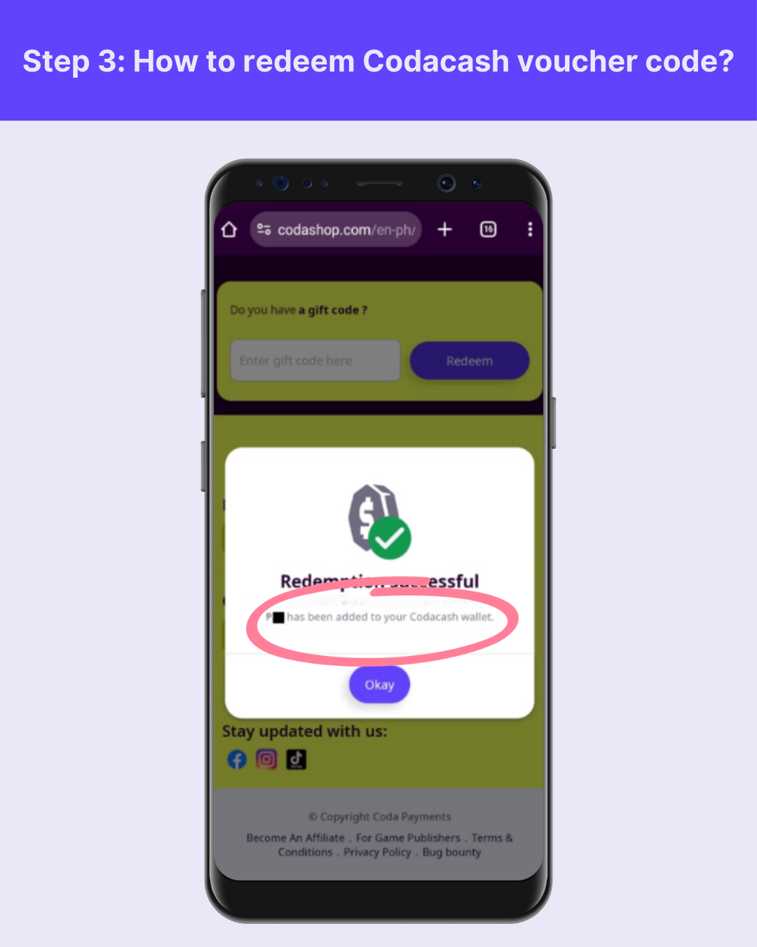 How to redeem Codacash voucher code? – Codashop Philippines