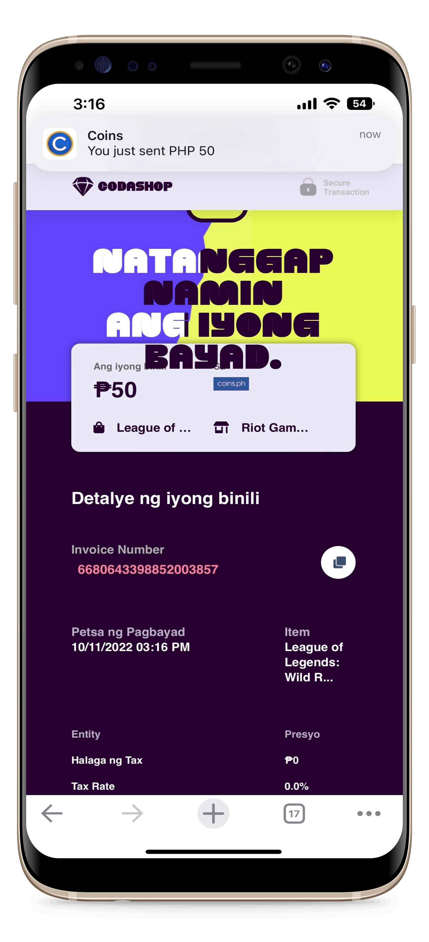 How To Make A Payment Using Coins.ph – Codashop Philippines