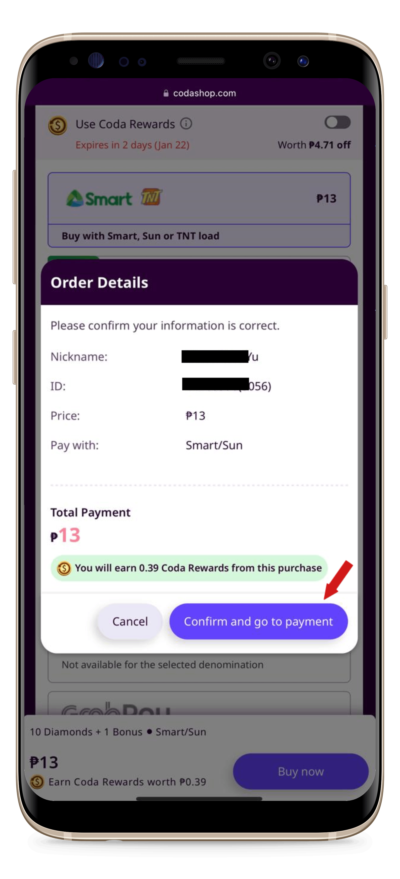 How To Make A Payment Using Smart/SUN/TNT – Codashop Philippines