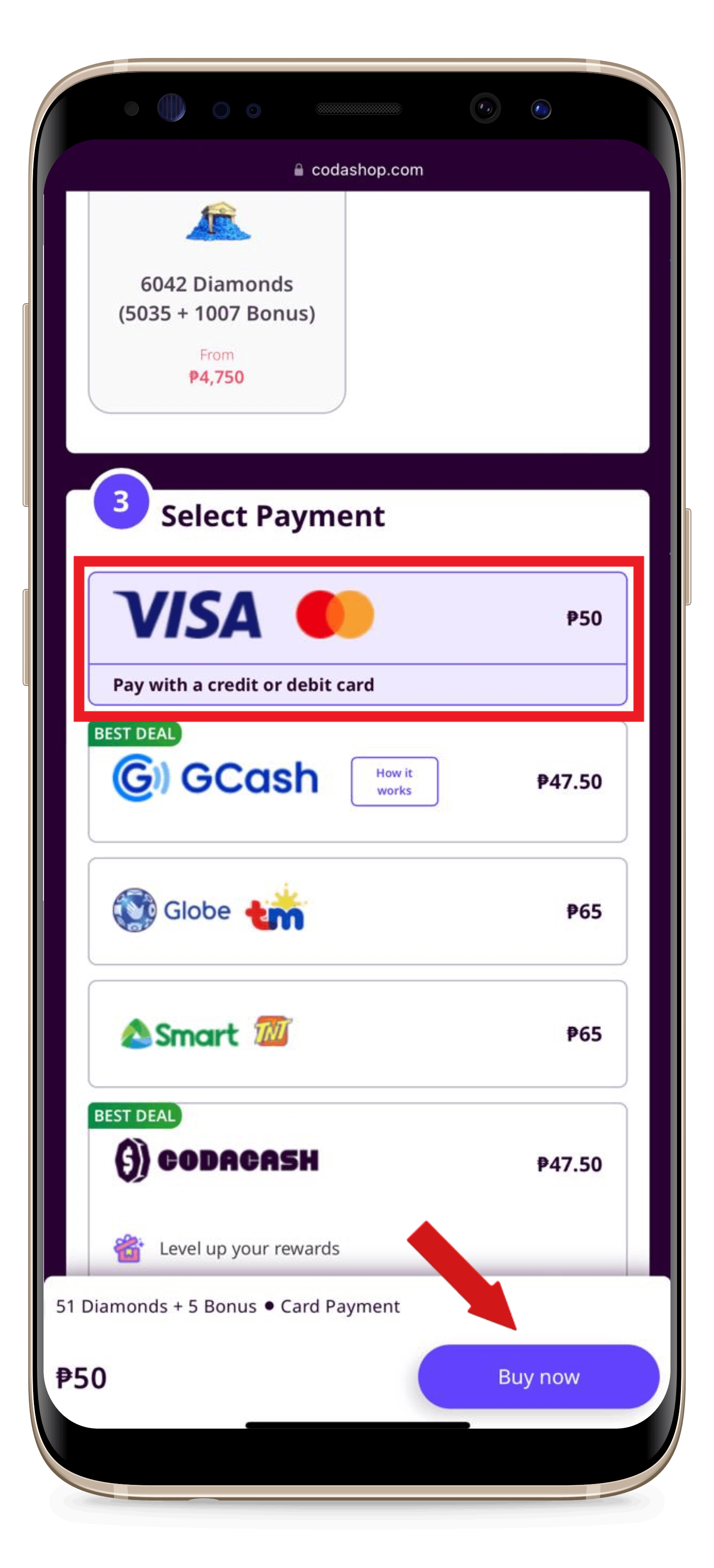 How To Make A Payment Using Credit Or Debit Card Codashop Philippines