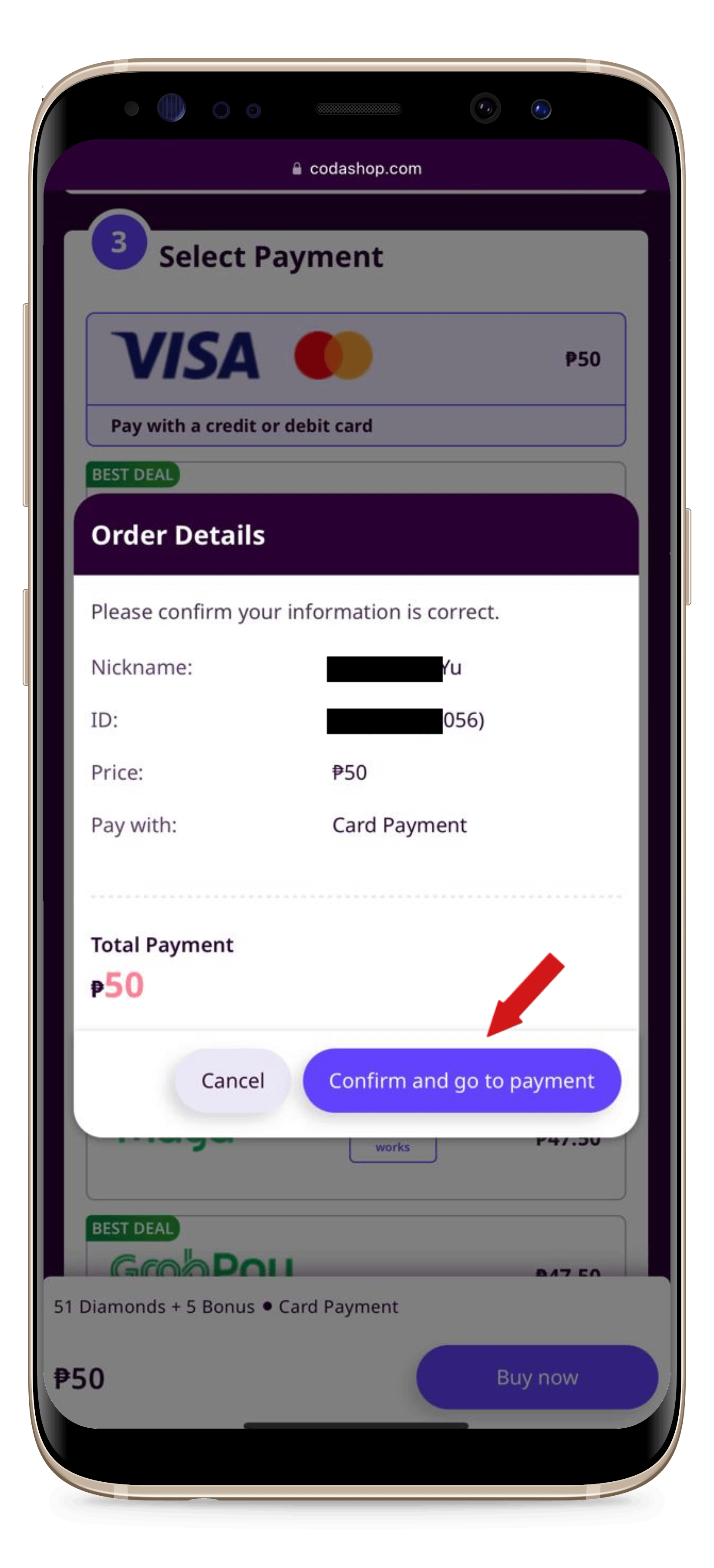 How To Make A Payment Using Credit or Debit Card – Codashop Philippines